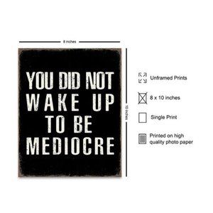 Wall Decor | Motivational Poster 8x1 Black Rustic Motivation ...